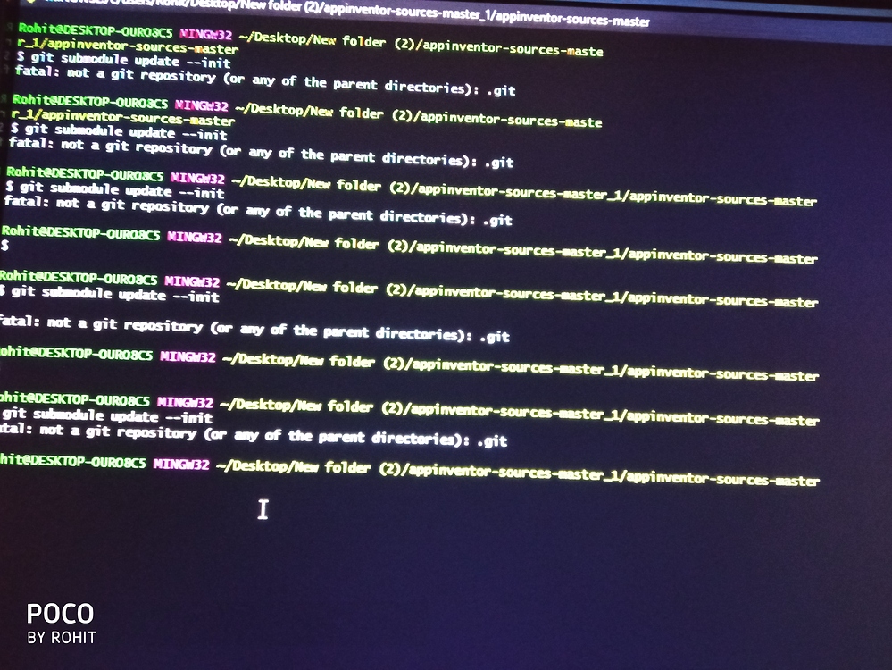 App Inventor Builder Problem Git Submodule Update Init Open