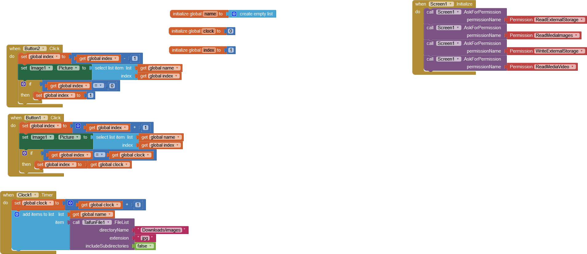 Trying To Load Images Using Taifun Files MIT App Inventor Help MIT
