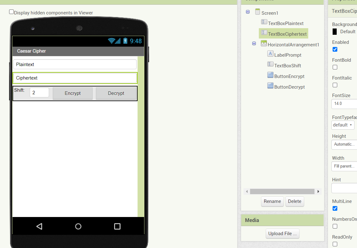 Run Time Error In Caesar Cipher Code MIT App Inventor Help MIT App