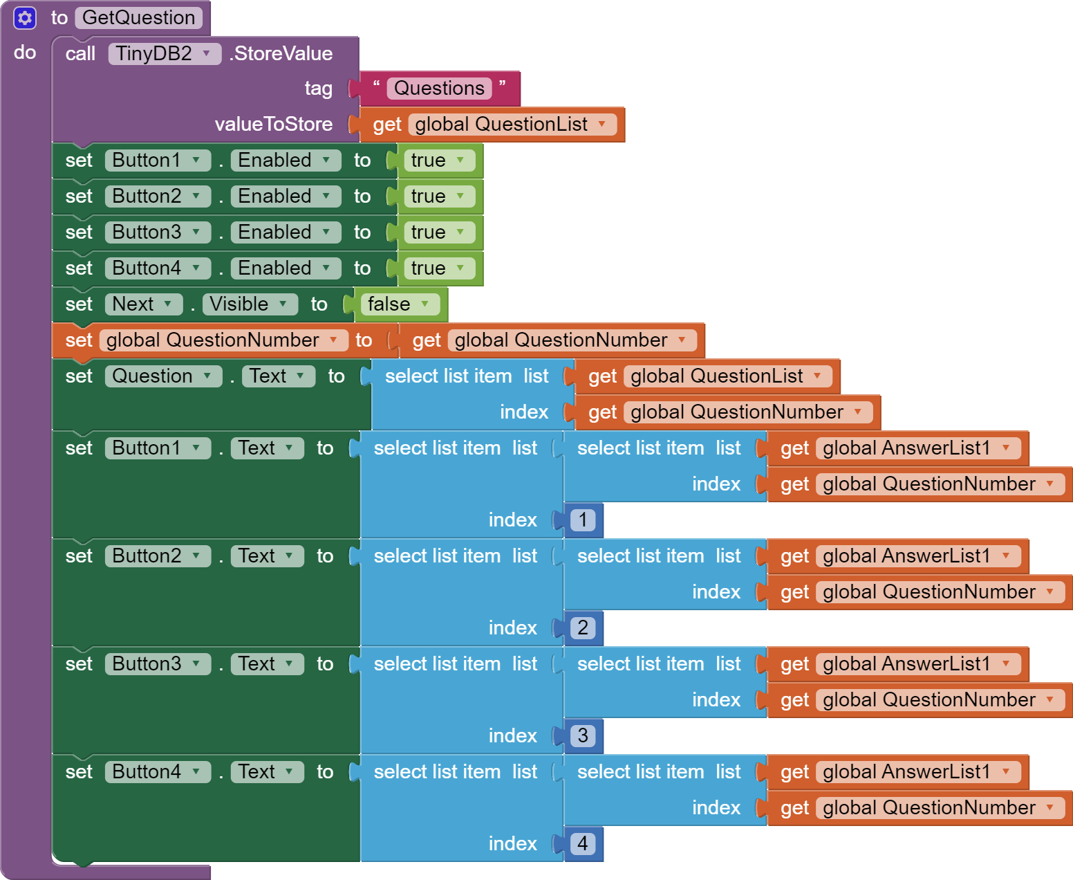 TinyDb Help On Multiscreen Quiz Scores App Inventor For IOS MIT App