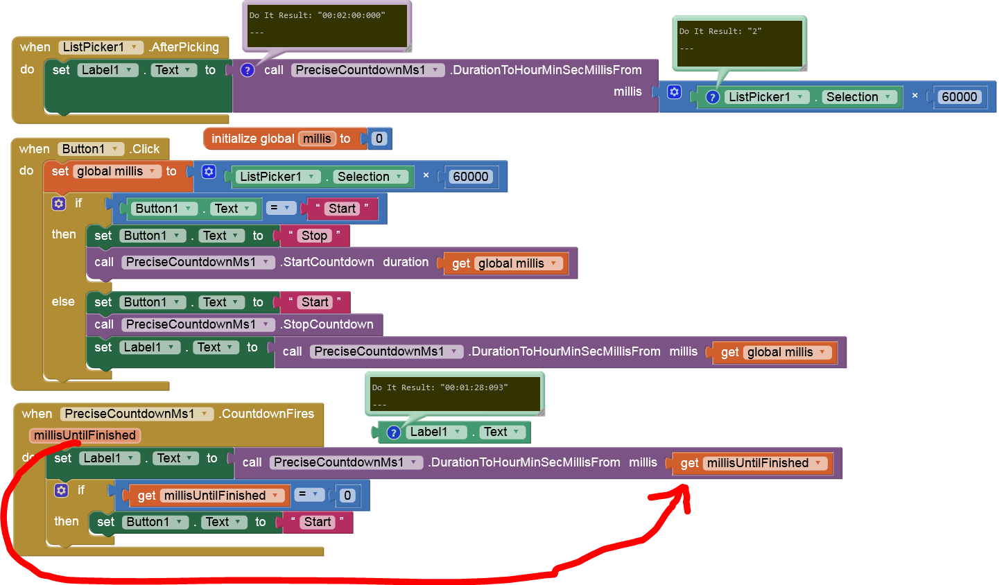 Countdown Timer With Milliseconds MIT App Inventor Help MIT App Inventor Community