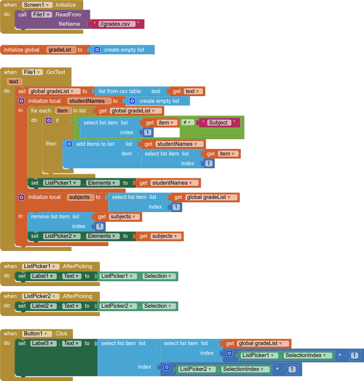 Getting The Specific Value By Matching Two Values Mit App Inventor Help Mit App Inventor