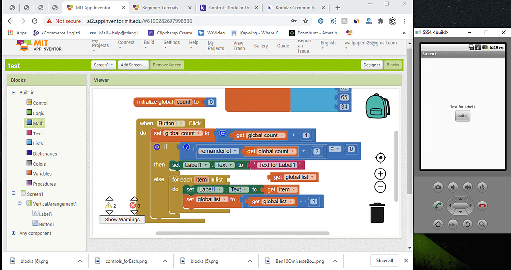 How To Use For Loop Mit App Inventor Help Mit App Inventor Community