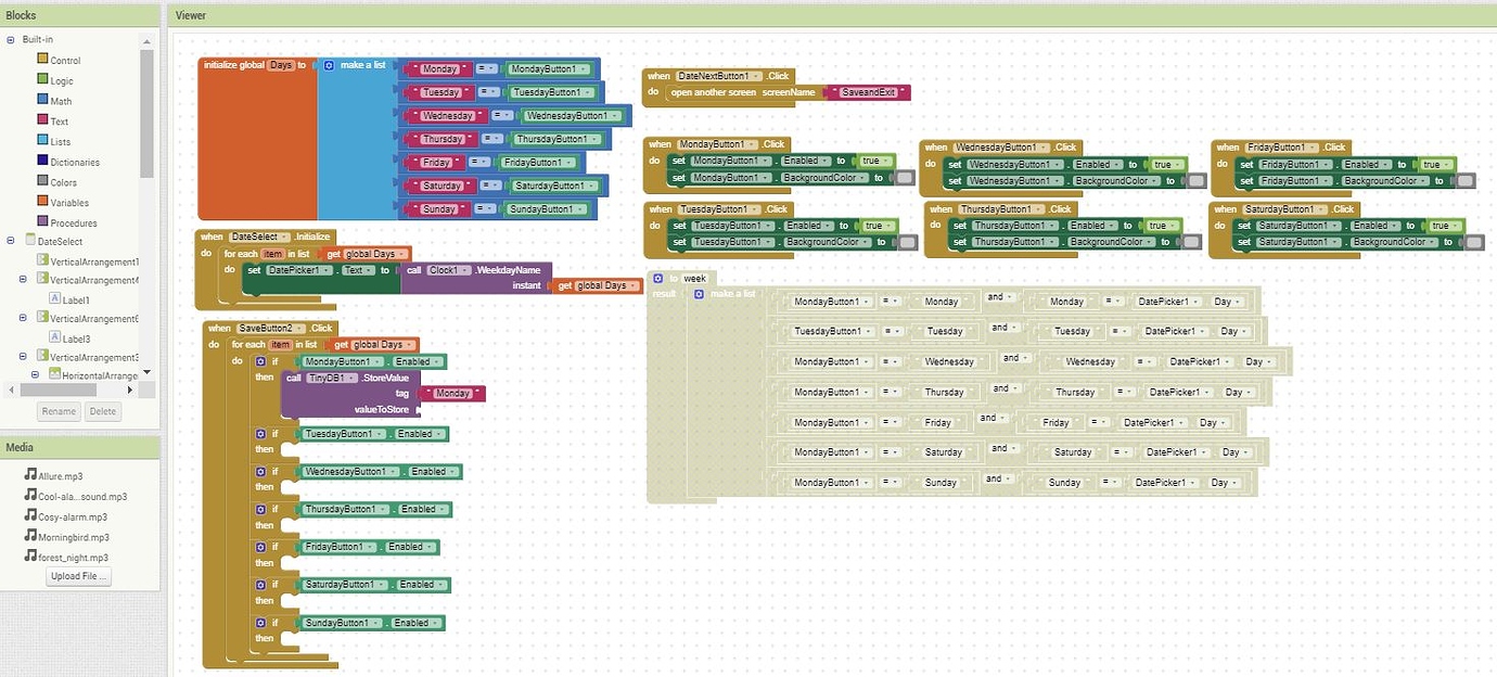 Sorting days of the week into a list - MIT App Inventor Help - MIT App ...