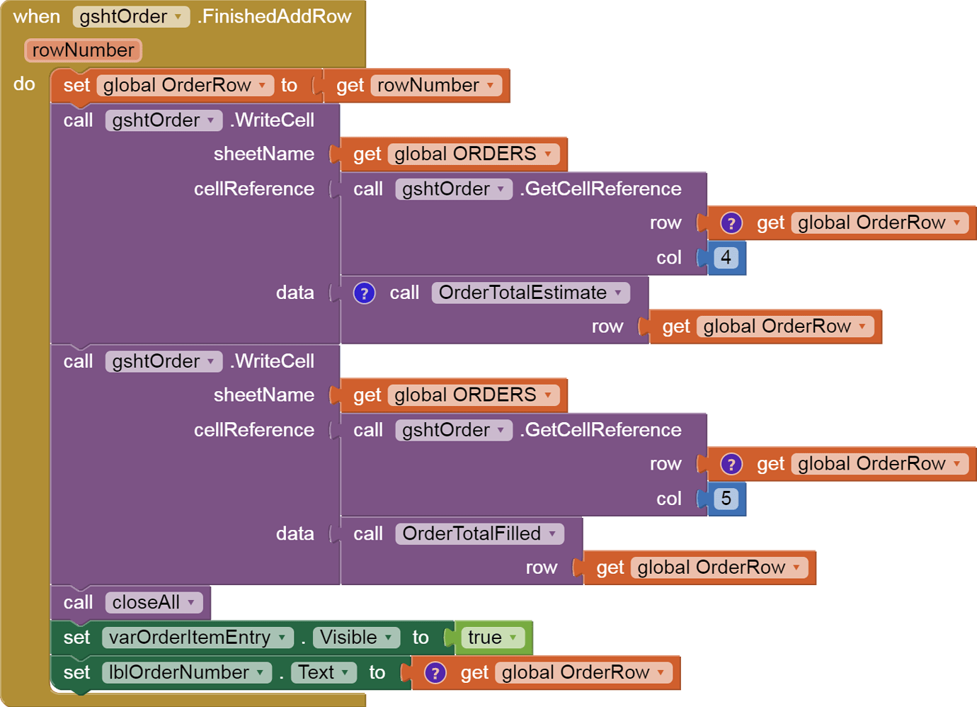 Built In Google Sheets Component for App Inventor - Open Source Development - MIT App Inventor ...