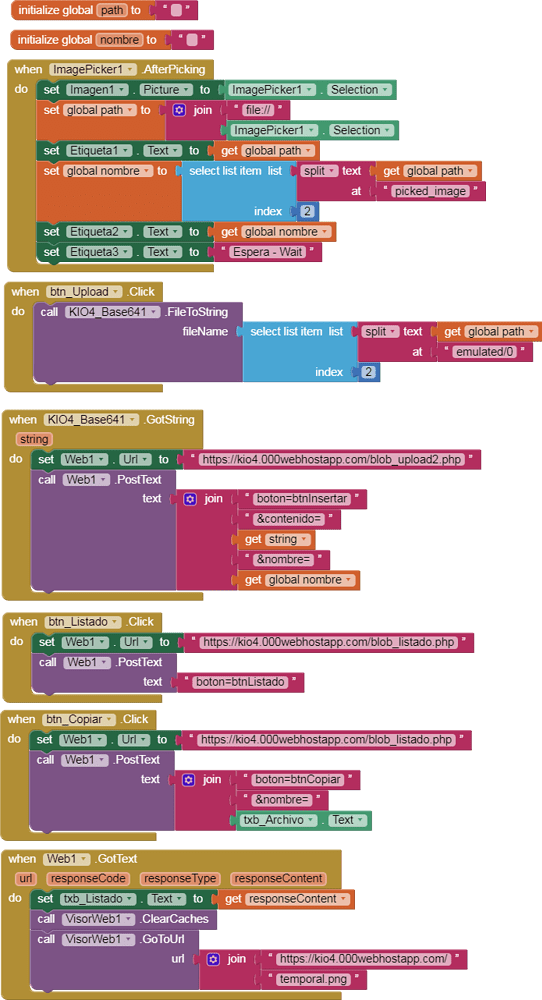 MySQLi. Upload and save image file as BLOB. PostFile. PostText - Tutorials and Guides - MIT App ...
