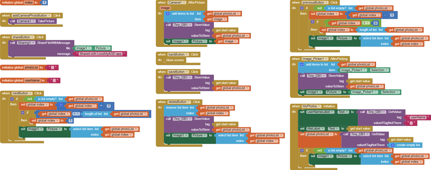 Photo gallery with name and description - MIT App Inventor Help - MIT ...