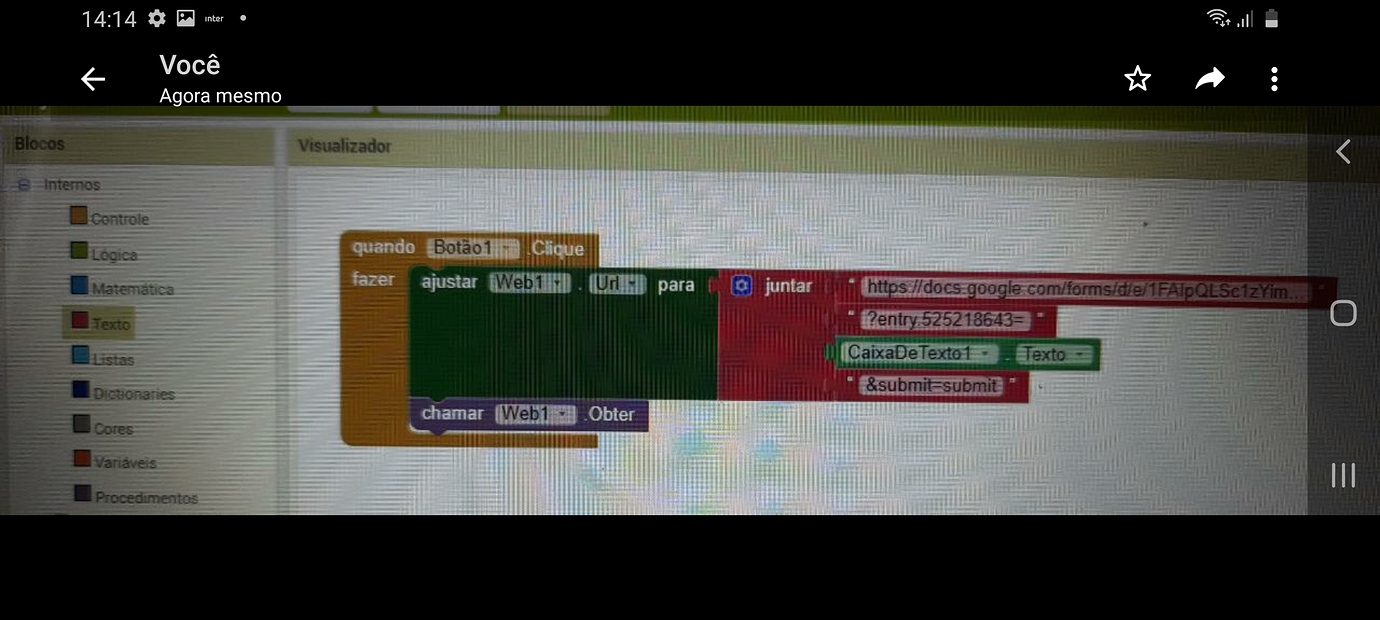 Como utilizar o Google Formulários (Forms), através do app inventor ...
