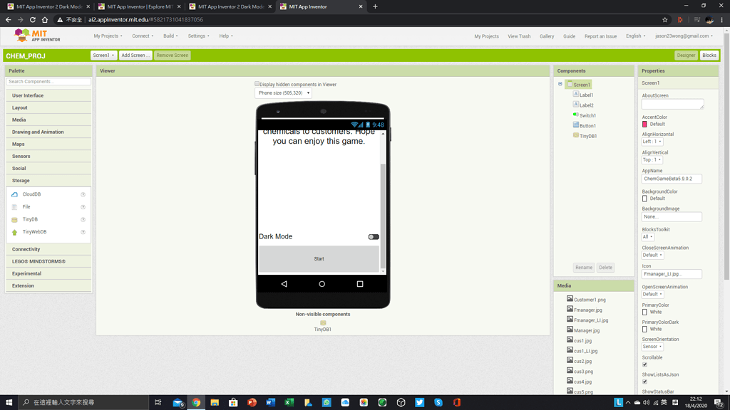 Enabling dark mode into the product (app made by AI2) - Tutorials and Guides - MIT App Inventor ...