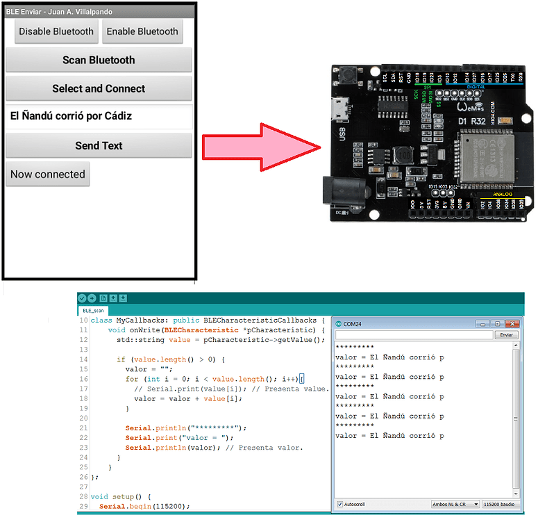 Ble Esp32 Bluetooth Send Receive Arduino Ide Multitouch