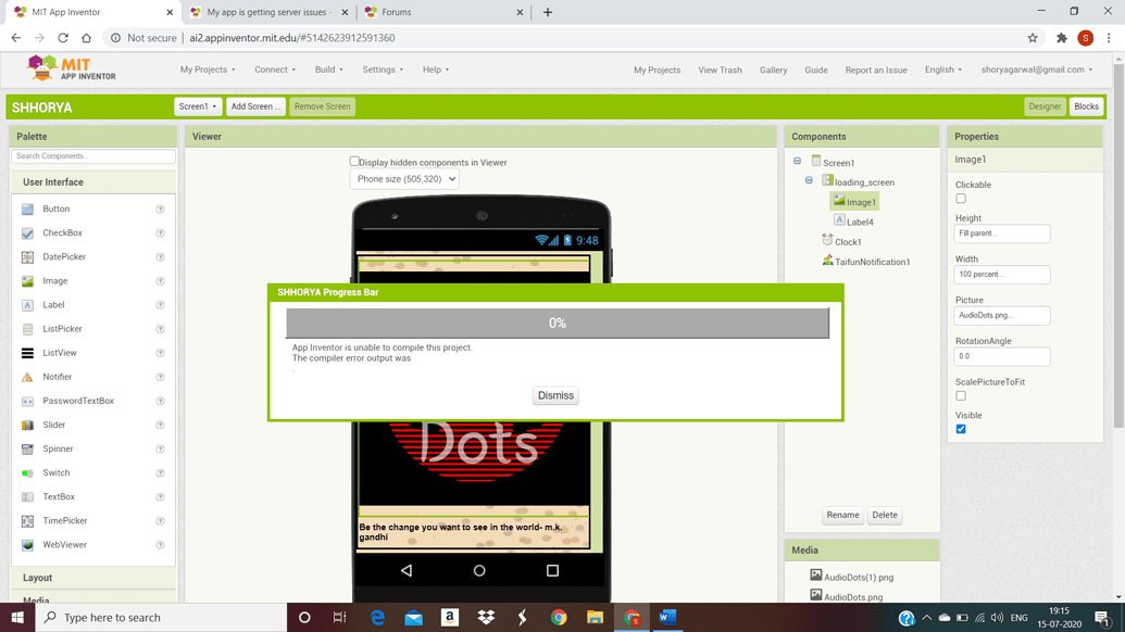 My app is getting server issues - Bugs and Other Issues - MIT App ...