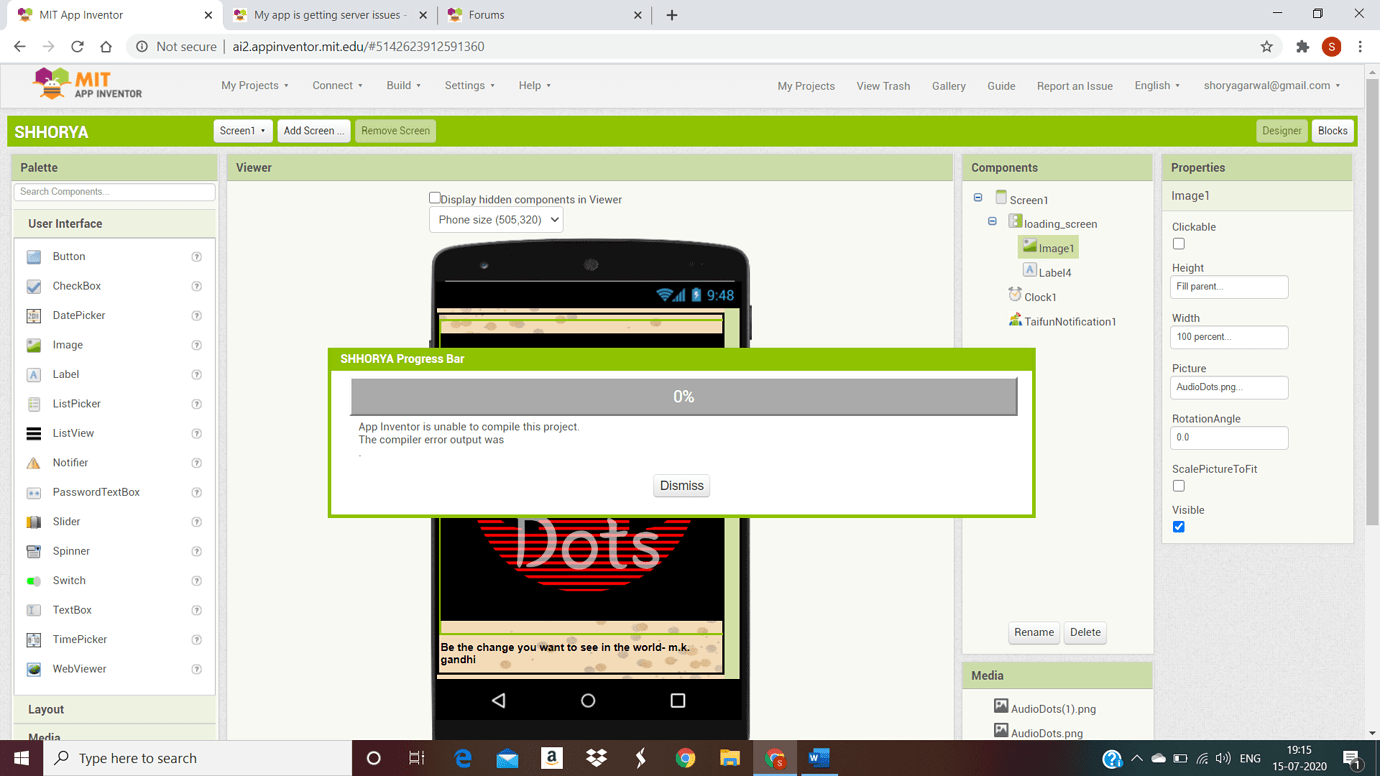 My app is getting server issues - Bugs and Other Issues - MIT App ...