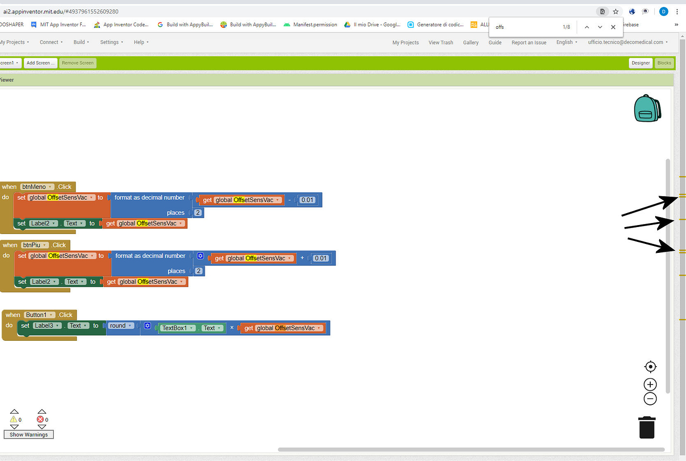 IDE Blocks lines of the scroll bar - MIT App Inventor Help - MIT App Inventor Community