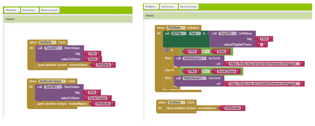 Using one screen to show multiple web pages depending on earlier screen ...