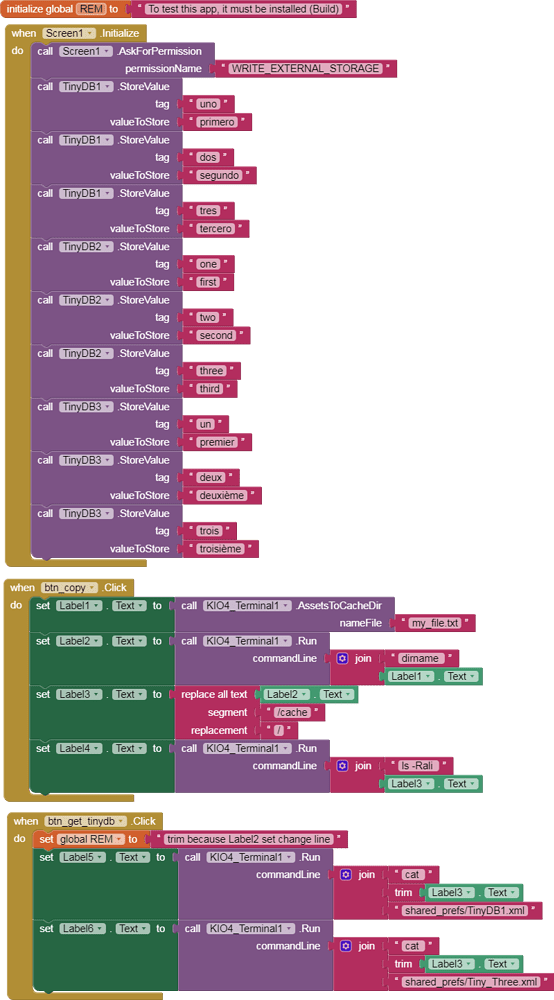 Where's TinyDB? Extract content TinyDB w extension KIO4_Terminal. Study ...