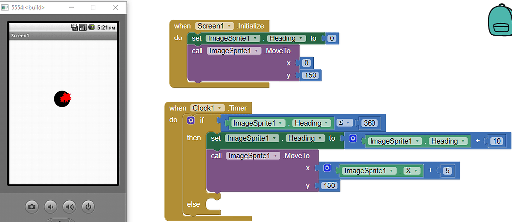 Simultaneous rotation and translation - MIT App Inventor Help - MIT App ...