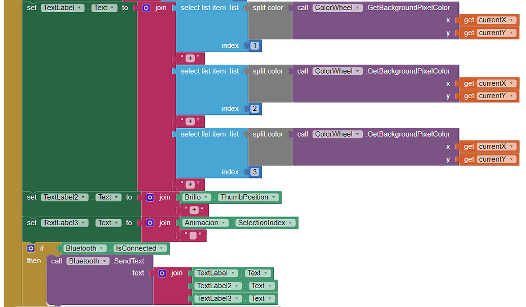 Multiple Values To Arduino Mit App Inventor Help Mit App Inventor Community