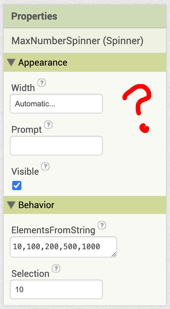 Spinner more properties - User Interface and Graphics - MIT App ...
