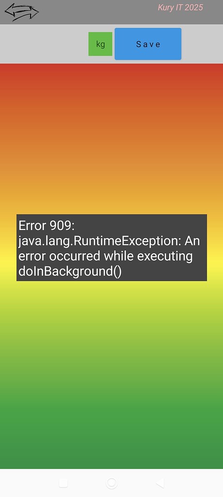 An error occurred while executing doInBackground - MIT App Inventor ...