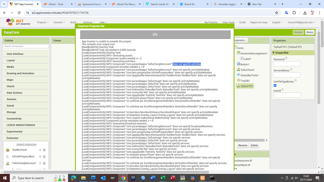 Error D8 Failed Mit App Inventor Help Mit App Inventor Community 