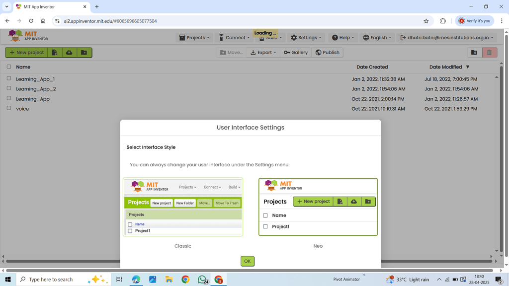 Hanging of the account - Bugs and Other Issues - MIT App Inventor Community