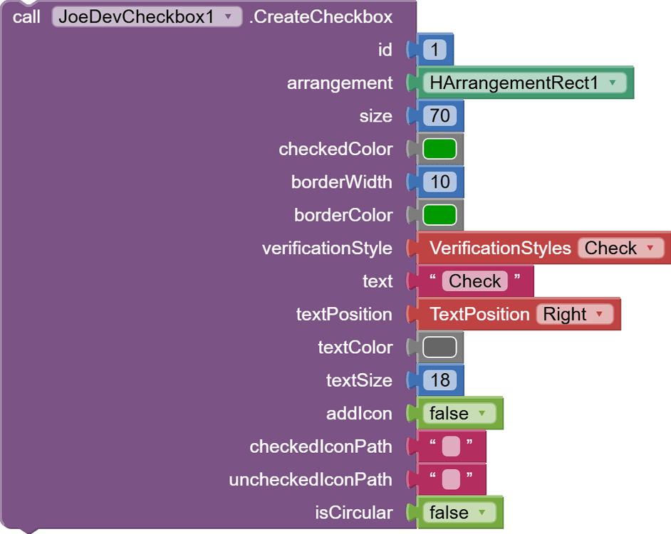 Checkbox - Create custom checkboxes: Sizes, borders, HTML text, text position, colors, checkbox ...