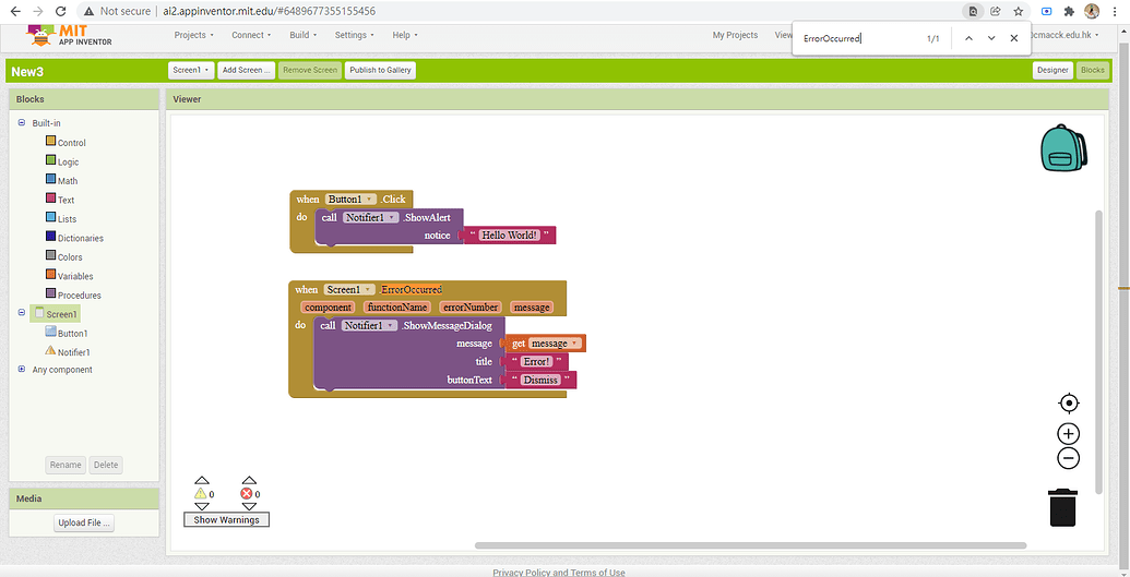 How do I find blocks or procedures in large app? - MIT App Inventor ...