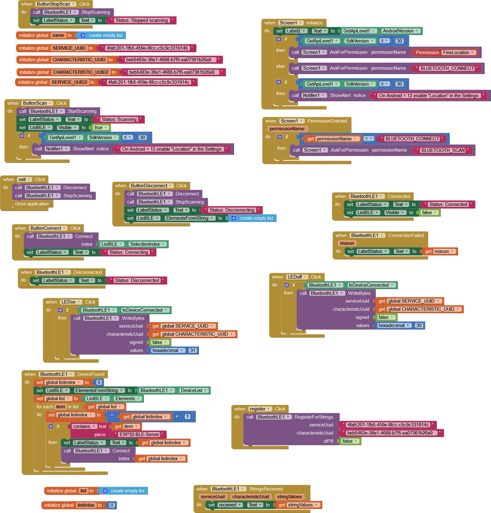 BLEClient connecting to ESP32 BLE Server - MIT App Inventor Help - MIT App Inventor Community