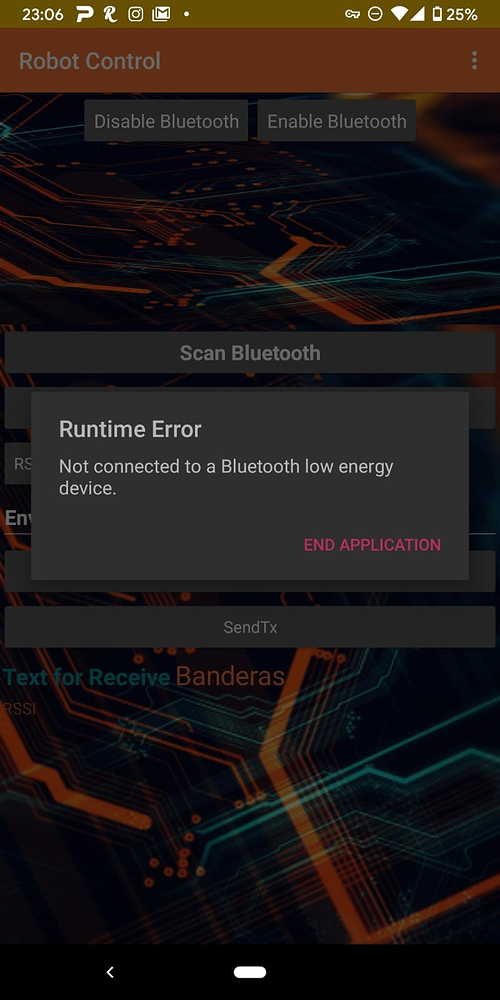 Ble Runtime Error Not Connected To A Bluetooth Low Energy Device Bugs And Other Issues Mit