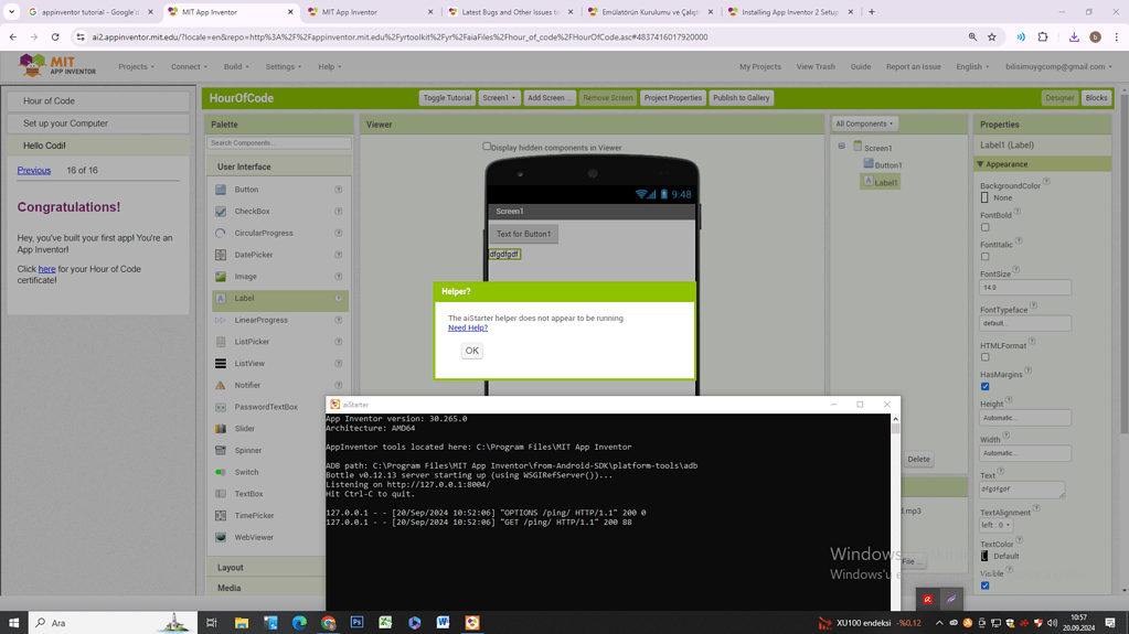 Its doesn't connect to aiStarter Emulator - Bugs and Other Issues - MIT ...