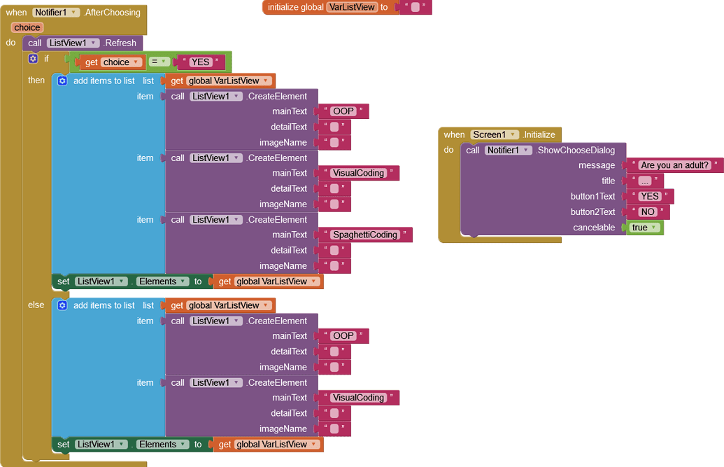 Listview create element - MIT App Inventor Help - MIT App Inventor ...