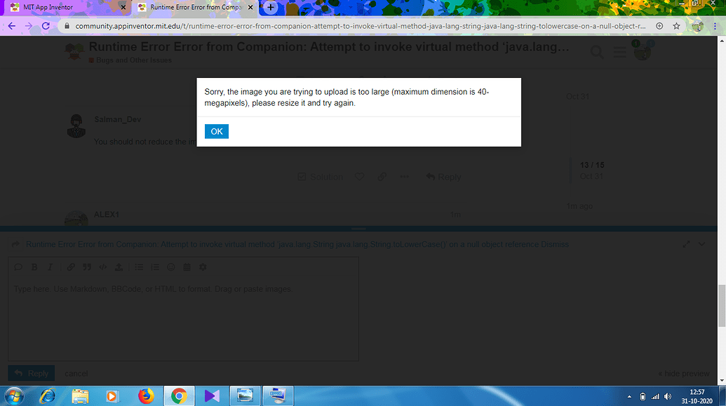 Runtime Error Error from Companion: Attempt to invoke virtual method ...