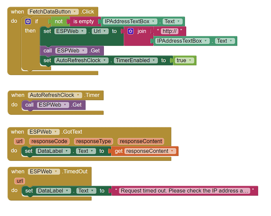 Error 1109 and Error 1101 from ESP32 connection - MIT App Inventor Help ...