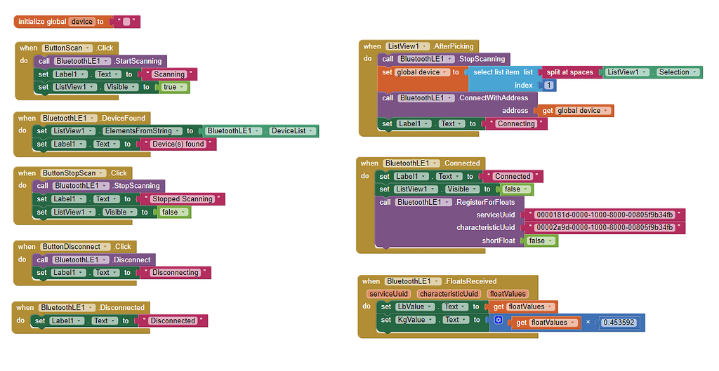 BLE Connection Issue - MIT App Inventor Help - MIT App Inventor Community