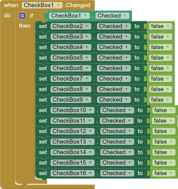How do you uncheck a list of checkboxes? - MIT App Inventor Help - MIT App Inventor Community