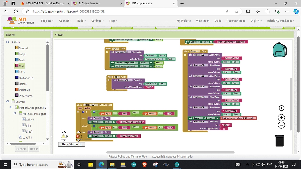 I send the data to firebase in string - MIT App Inventor Help - MIT App ...
