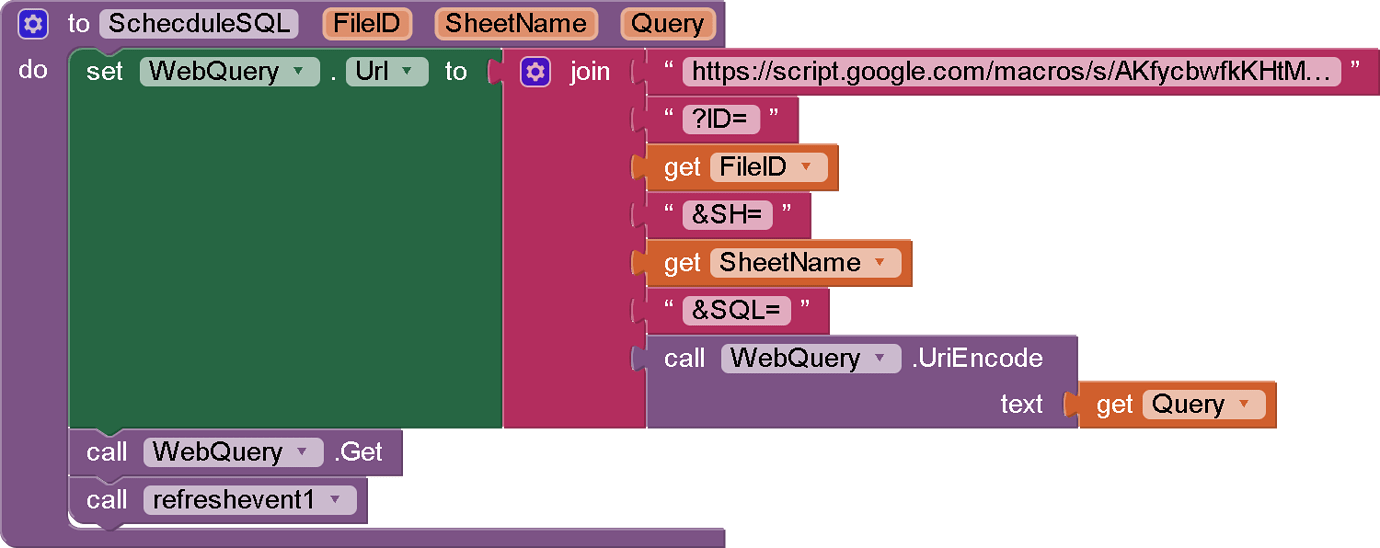 Original Index From Sheet After Using Query Functions From Web App Script Mit App Inventor