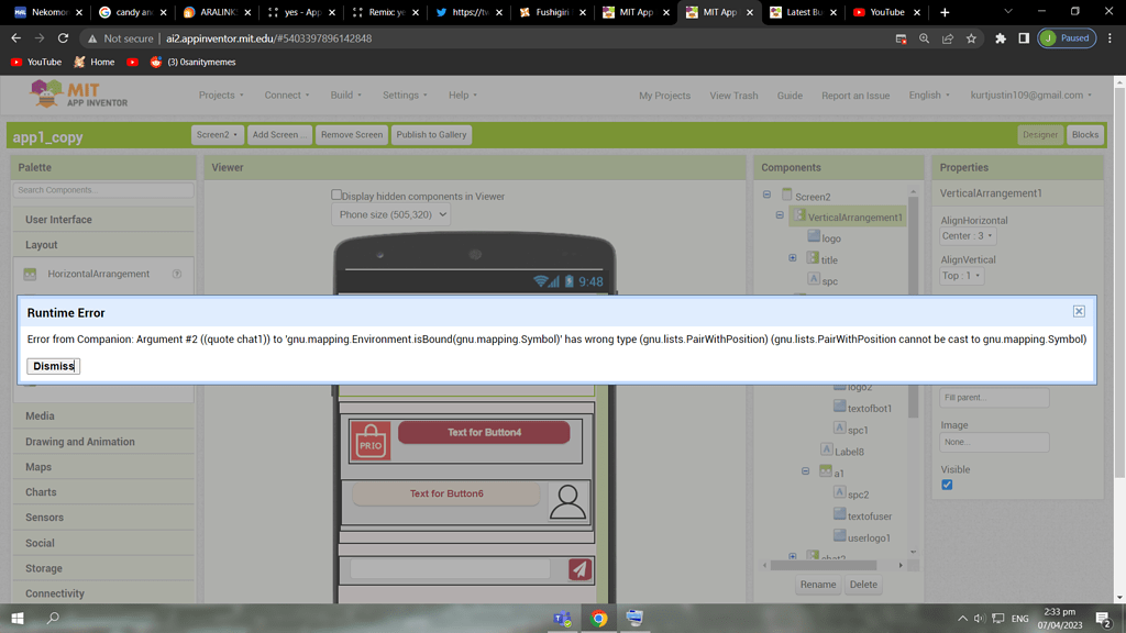 Can someone help me fix this runtime error? - Bugs and Other Issues - MIT App Inventor Community