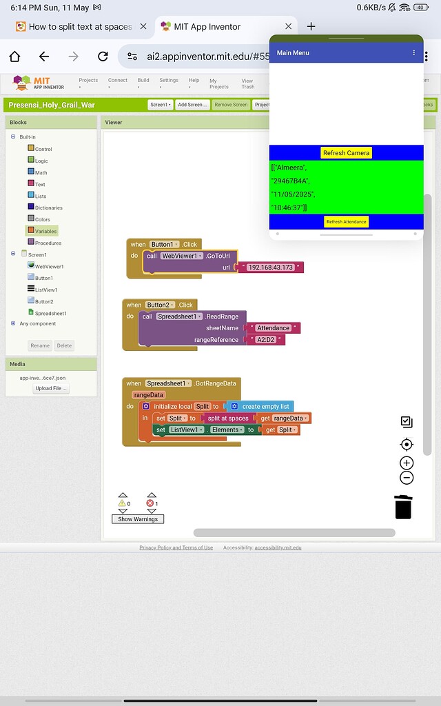 Split Text From Google Sheets - MIT App Inventor Help - MIT App Inventor Community