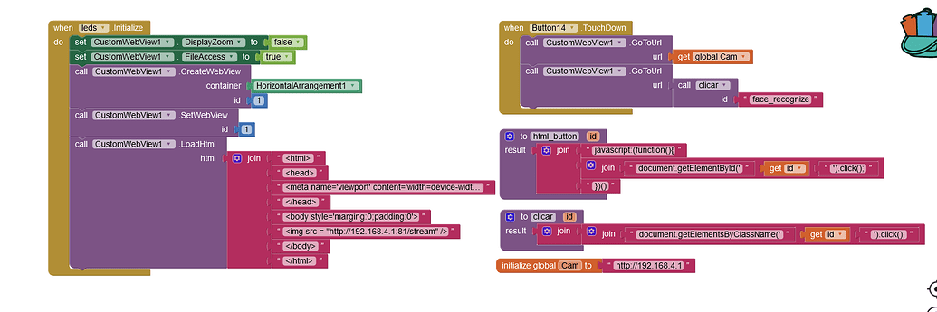 Make a button to interact with esp32cam webpage - MIT App Inventor Help - MIT App Inventor Community