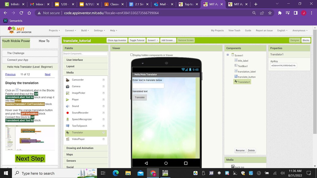 New Translator tutorial - Bugs and Other Issues - MIT App Inventor ...