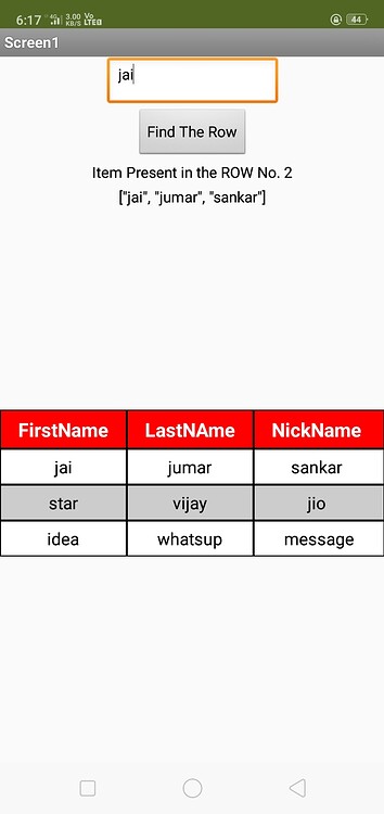Table view search - MIT App Inventor Help - MIT App Inventor Community