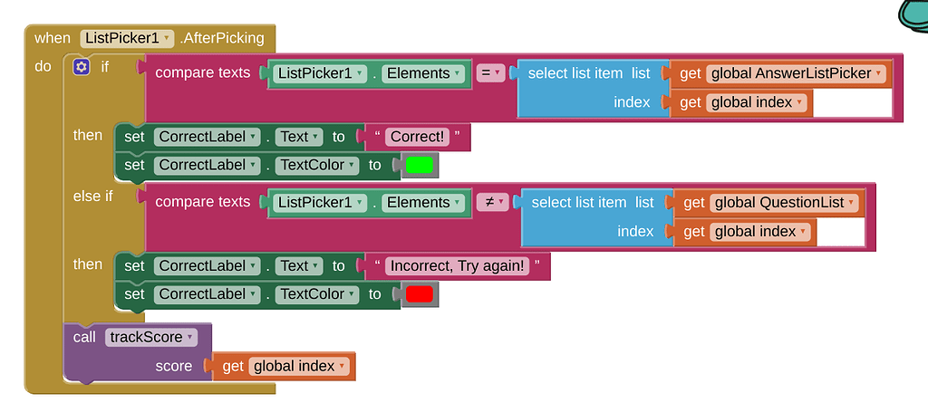 Quiz App With List Picker Mit App Inventor Help Mit App Inventor
