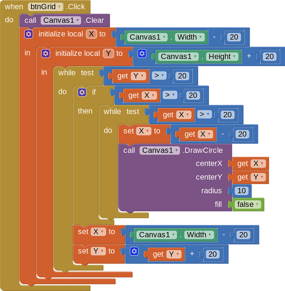 How Do I Make A Grid Of Circles MIT App Inventor Help MIT App