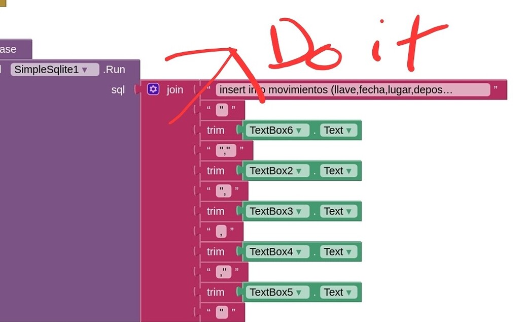 I cannot insert rows in Sqlite - #3 by Taifun - MIT App Inventor Help ...