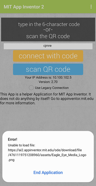 Unexplained error - MIT App Inventor Help - MIT App Inventor Community