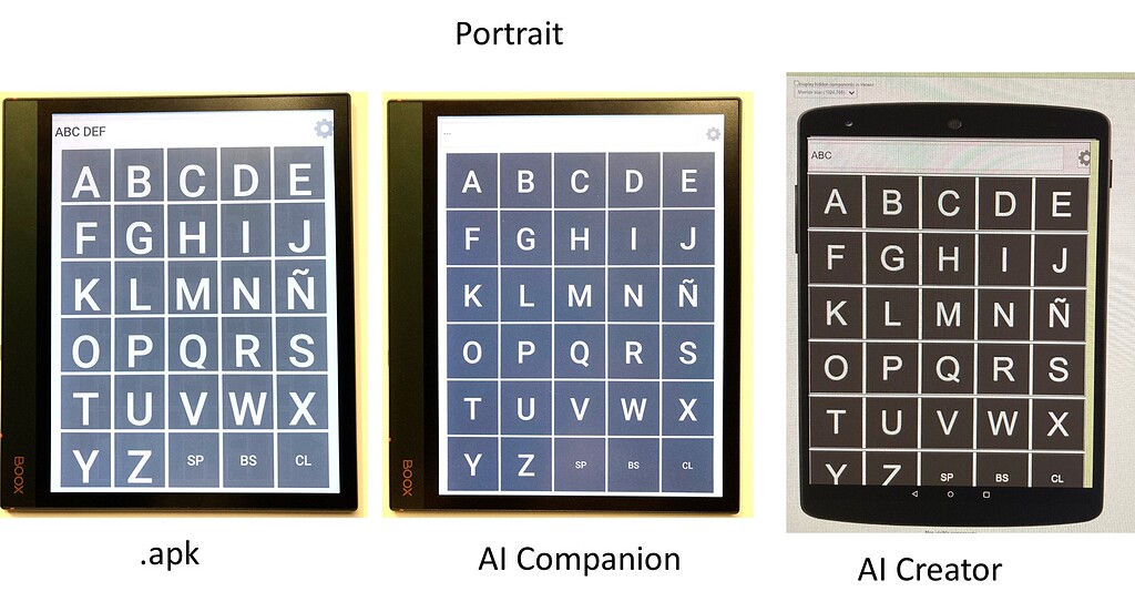 Differing views AI Companion, Creator and .apk in same device - MIT App ...