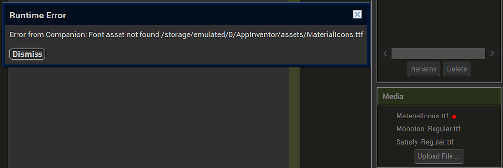 Font import error - MIT App Inventor Help - MIT App Inventor Community