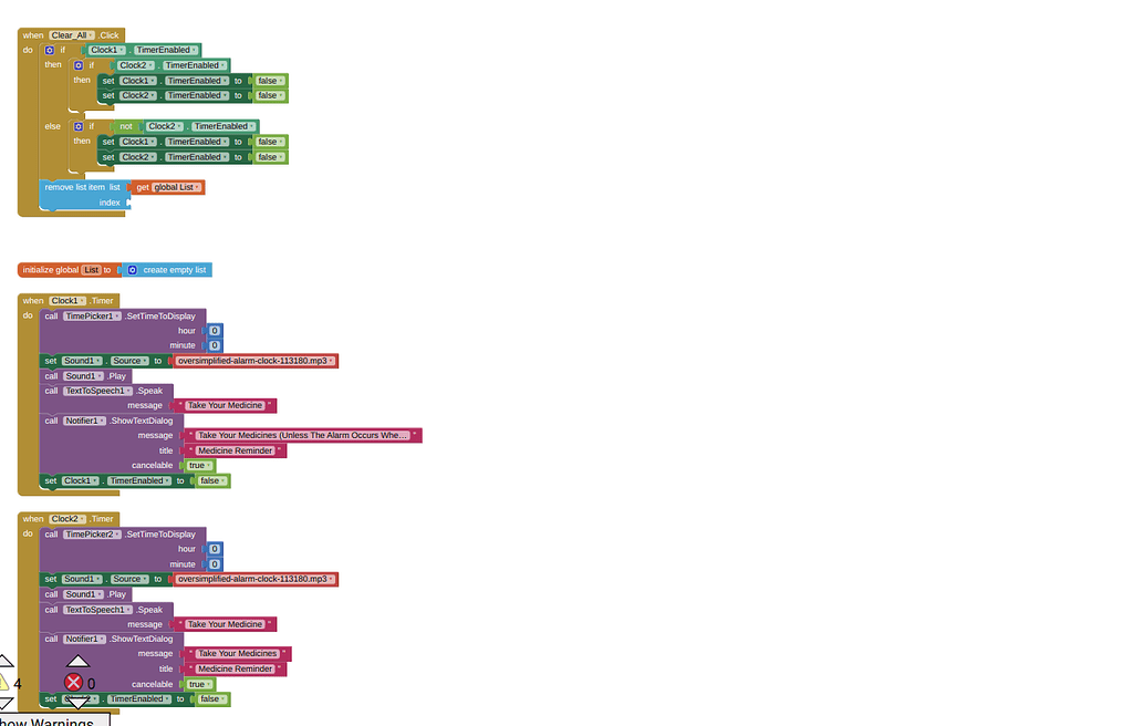 Need some help with building an app that uses clocks and notifications ...