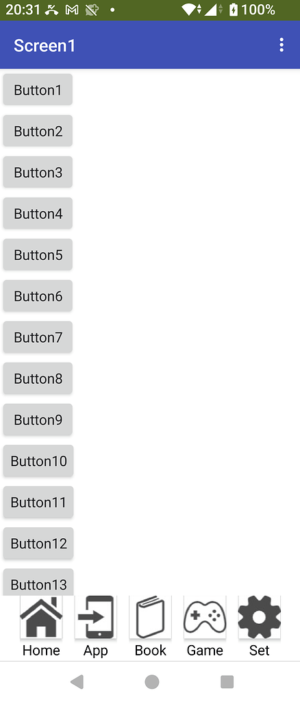 The Screen Layout With A Footer Menu App Inventor For Ios Mit App Inventor Community
